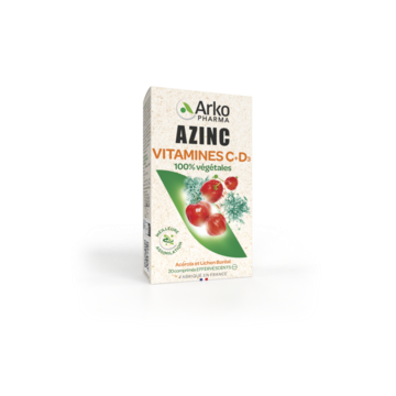 Arkopharma Azinc Végétal Vitamines C + D Acérola et Lichen Boréal